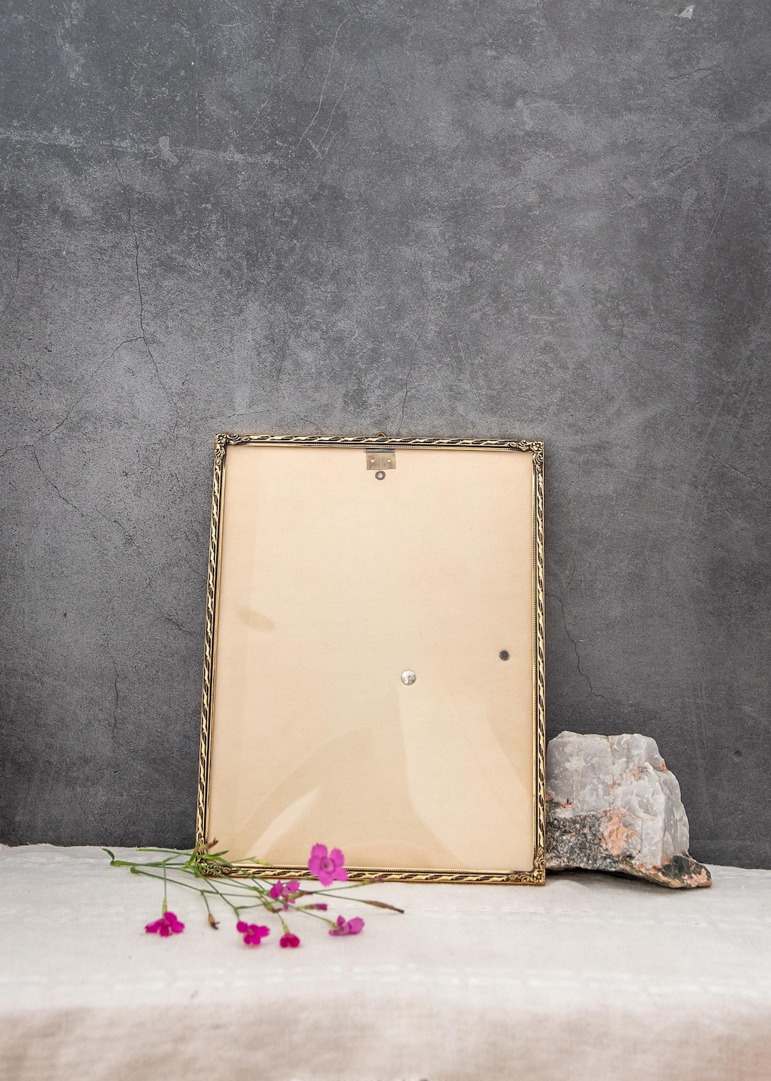 Vintage Picture Frame Brass Metal Photo Display French Style Antique ...