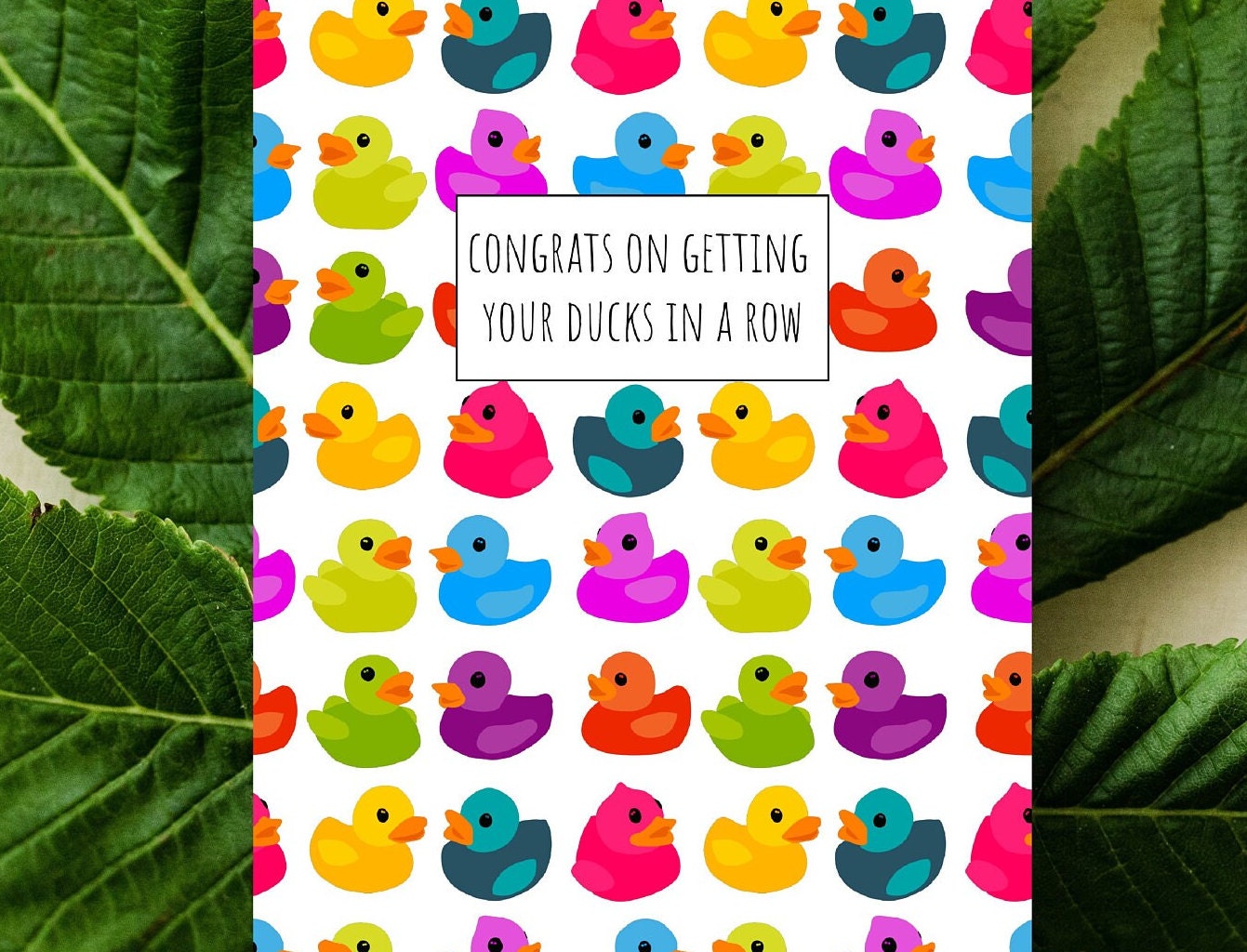 Congratulations | Cute Colorful Ducks Greeting Card | Digital Download ...