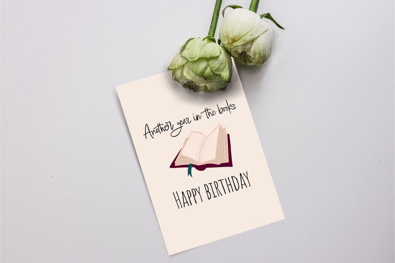 Birthday Cute and Whimsical Greeting Card for Bookish Bibliophile ...