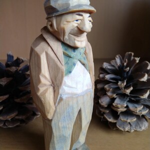 Hand Carved Wood Folk Art Figurine Shelf Decoration Carving Decor - Etsy