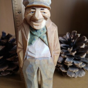 Hand Carved Wood Folk Art Figurine Shelf Decoration Carving Decor - Etsy