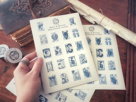 Greek Mythology Stamp Stickers - Etsy