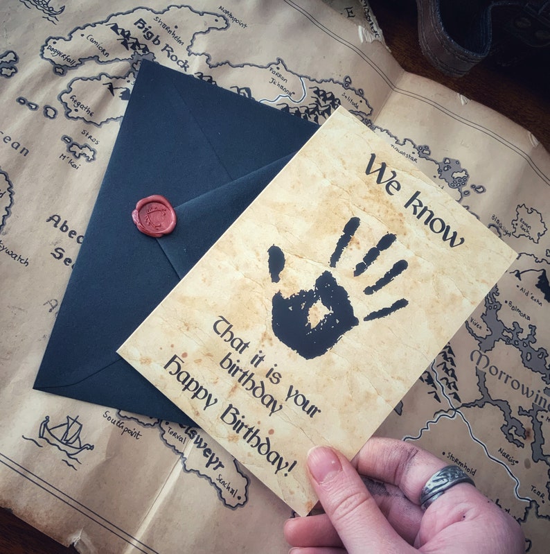 Skyrim Birthday Card - Etsy