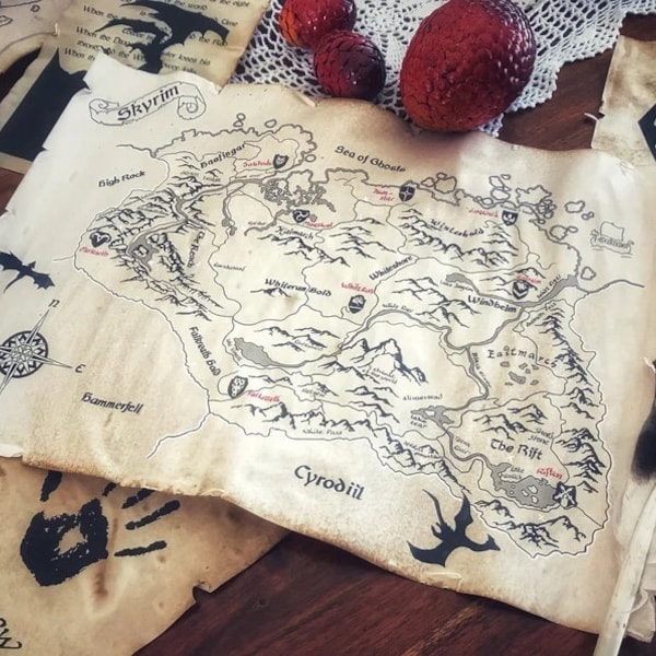 Skyrim Map Cloth - Etsy