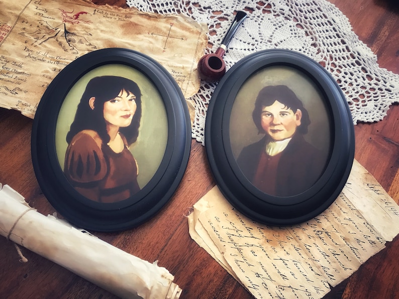 Hobbit Portraits Bilbo Baggins Parents | Etsy UK