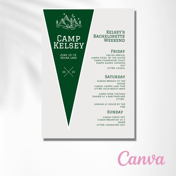 Camp Invitation - Etsy