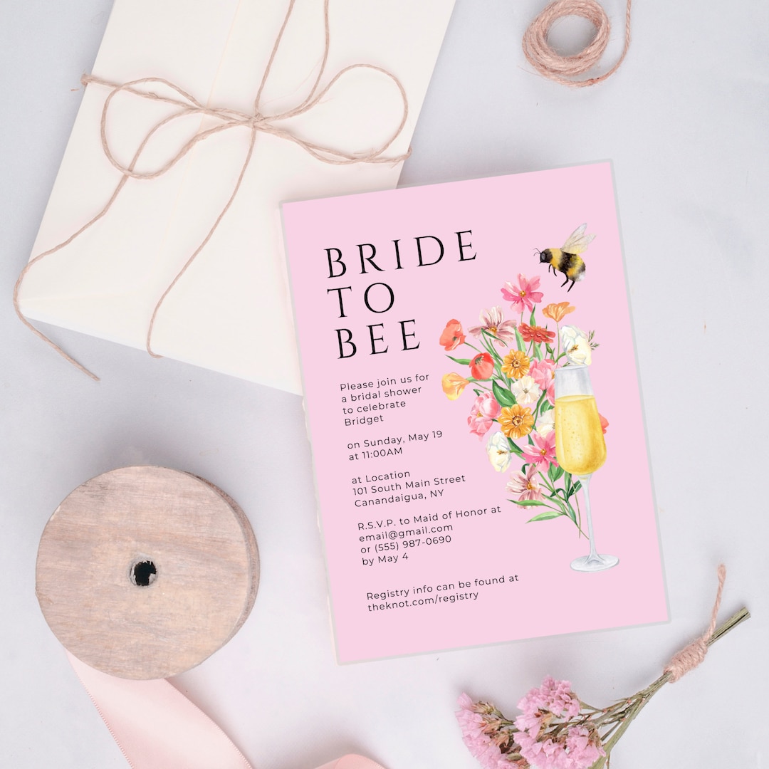 Bride to Bee Bridal Shower Invitation - Etsy