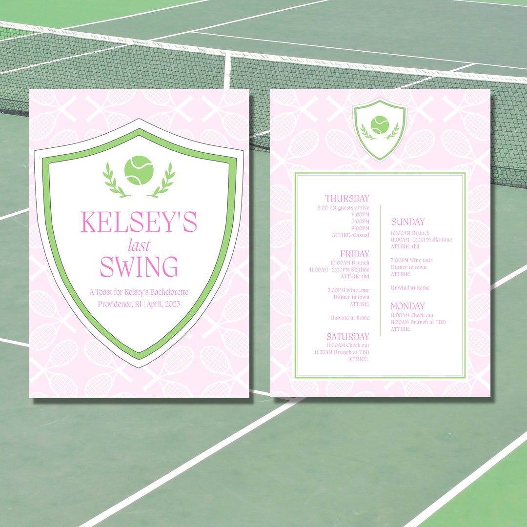 Preppy Last Swing Bachelorette Template - Etsy