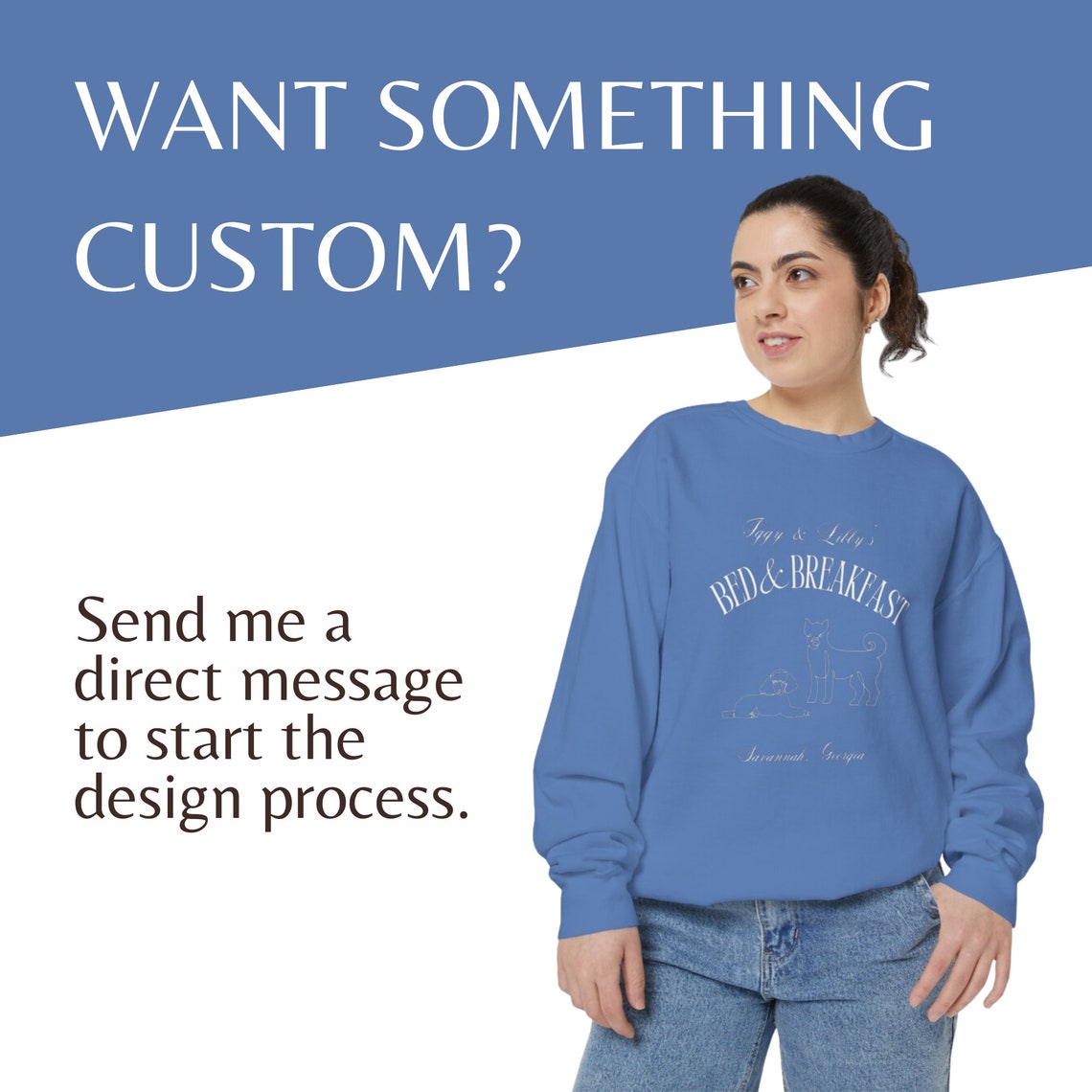 Custom for Michelle -- Savannah Bed and Breakfast Crewneck - Etsy