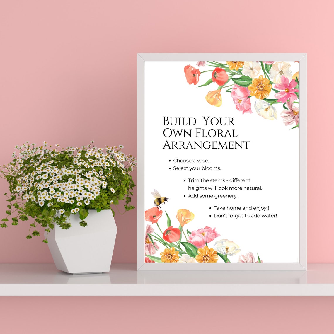 Flower Bar Sign Template - Etsy