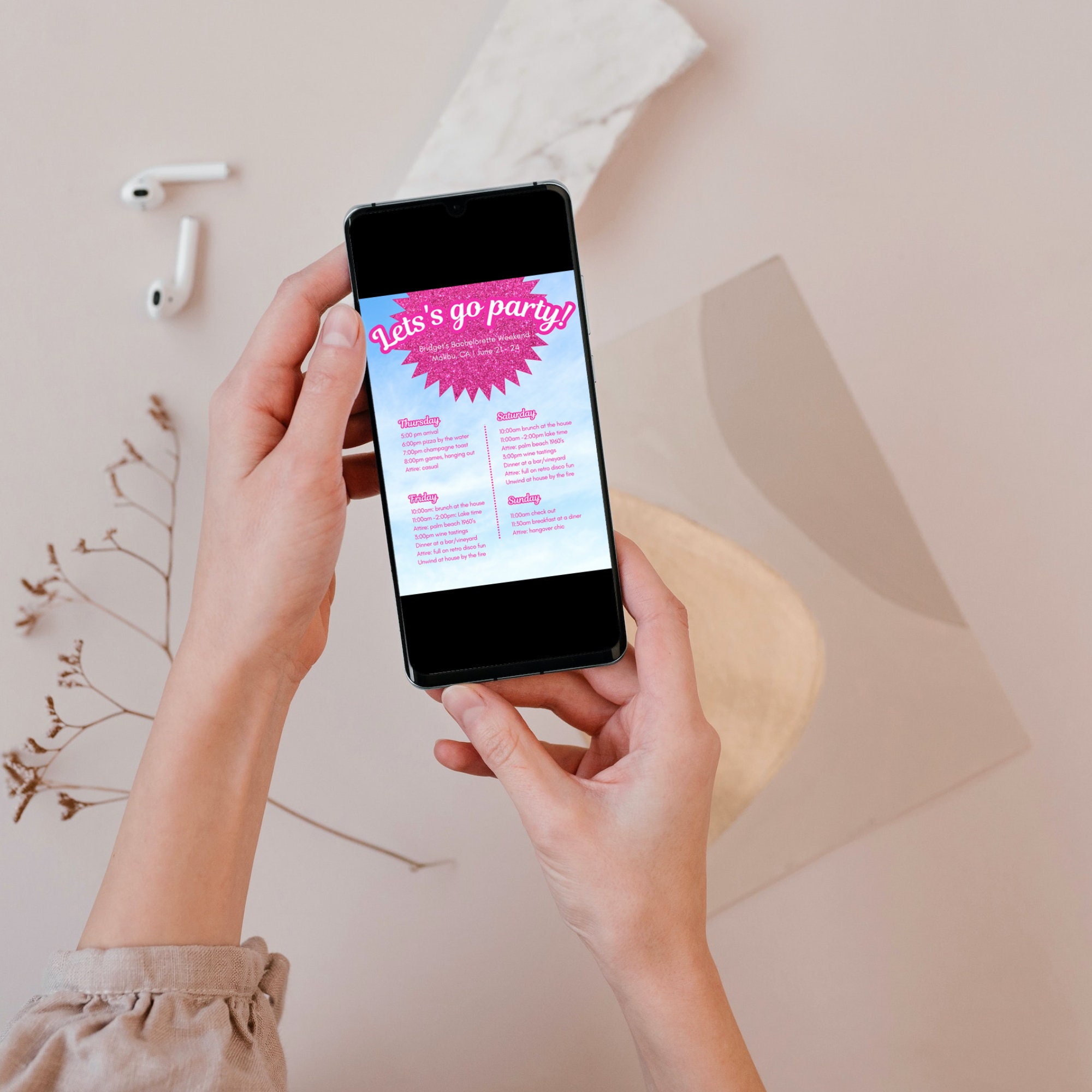 Let's Go Party Bachelorette Invitation - Etsy
