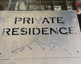 Private Residence Sign - Etsy