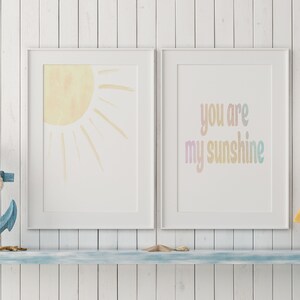 You Are My Sunshine Set of 2 Prints Sunshine Nursery Art My Only ...