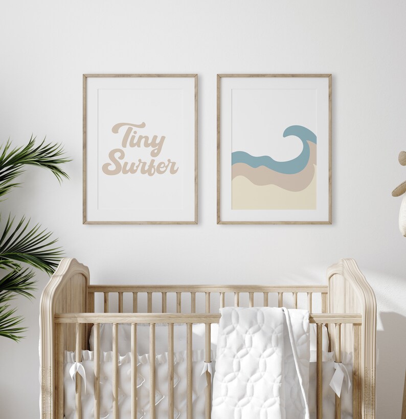 Neutral Playroom Wall Art Decor Beachy Quote Summer 2 Piece Wall Art ...