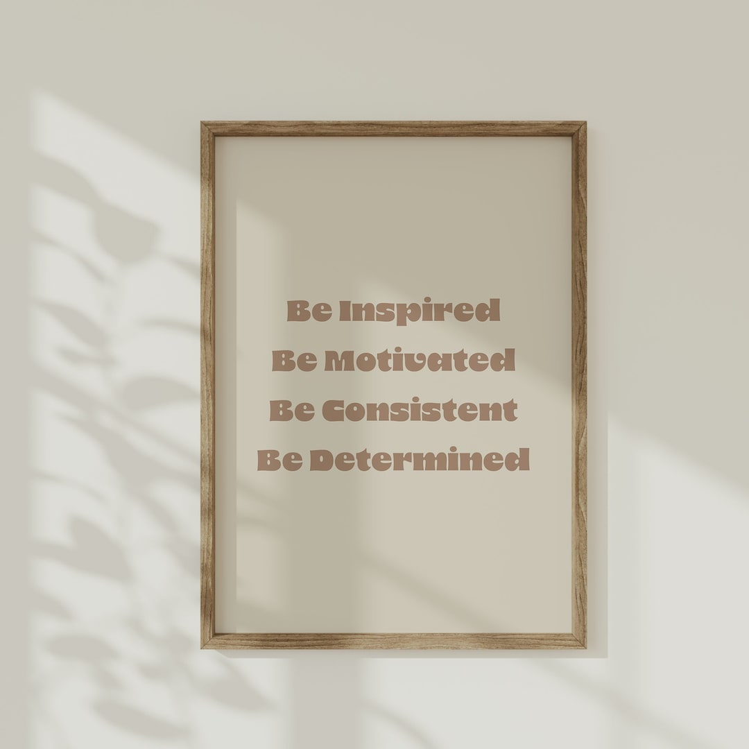 Wall Art Prints Beige Aesthetic Quotes for Home Decor Positive ...