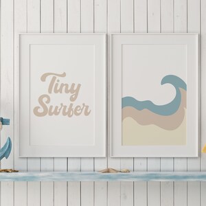 Neutral Playroom Wall Art Decor Beachy Quote Summer 2 Piece Wall Art ...