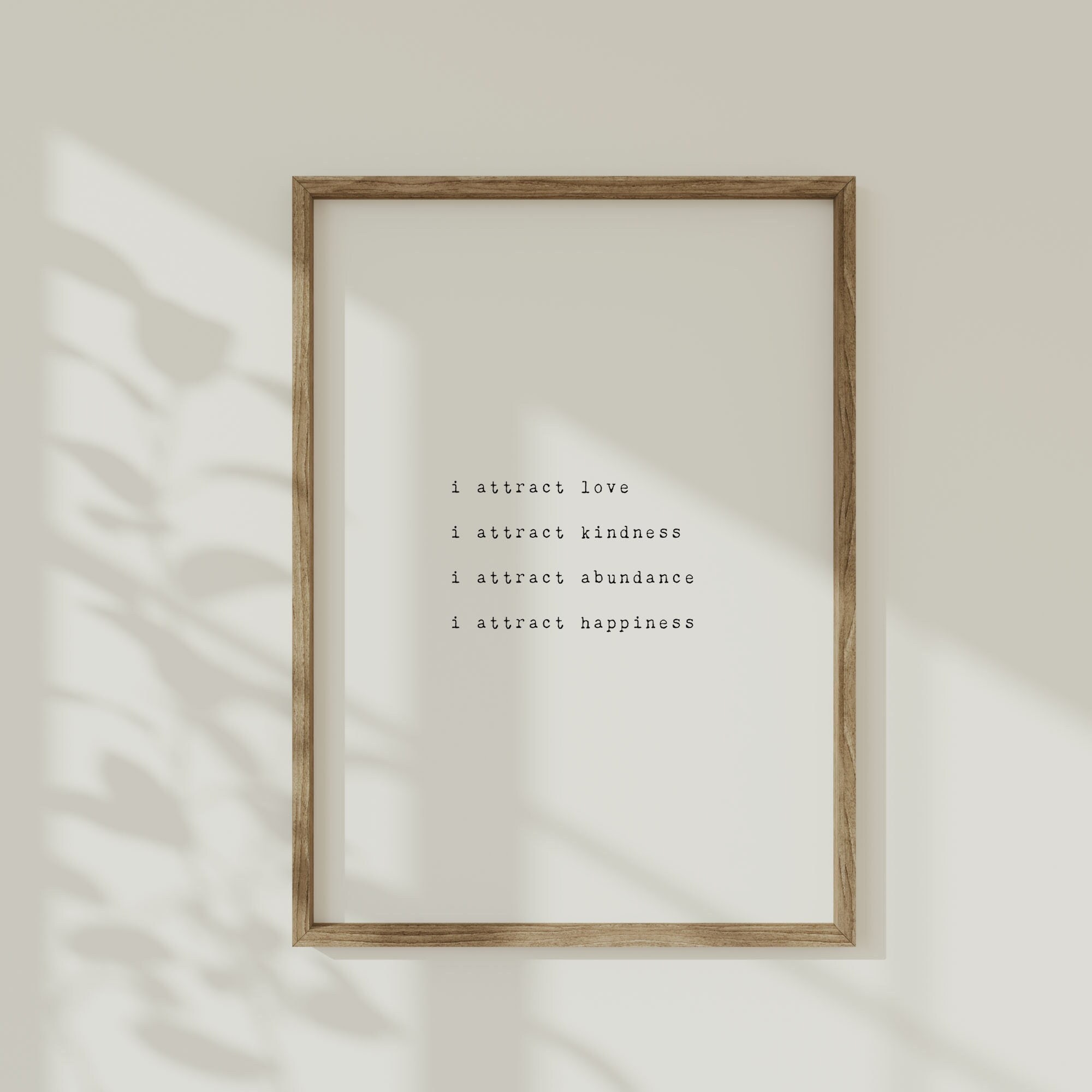 I Attract | Neutral Wall Art | Affirmation Wall Art | Manifestation Art ...