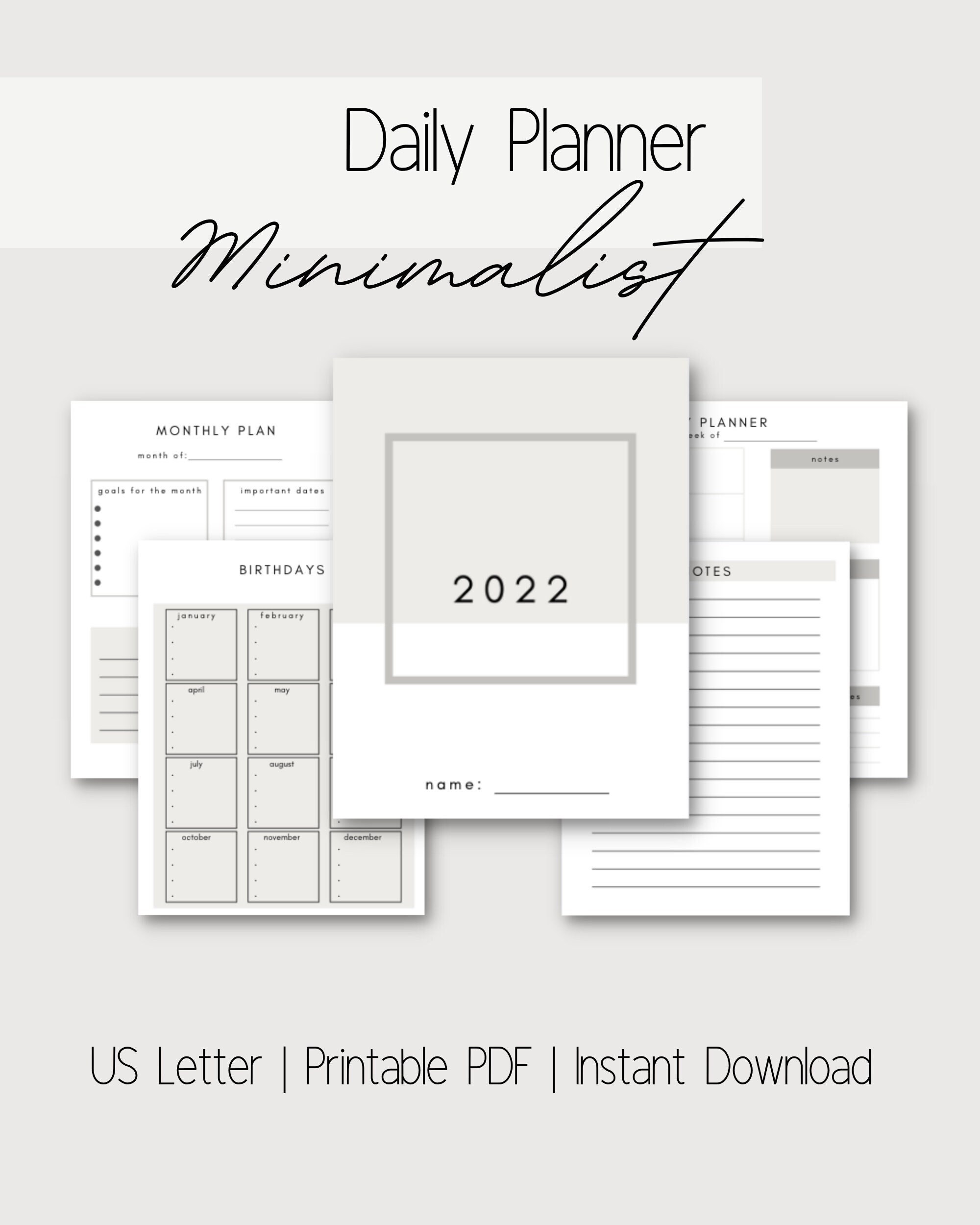 Daily Planner Template 2022