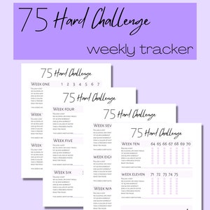 75 Hard Printable Planner 2022 Printable Planner - Etsy