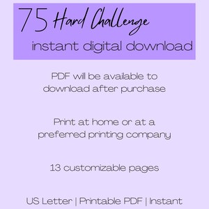 75 Hard Printable Planner 2022 Printable Planner | Etsy
