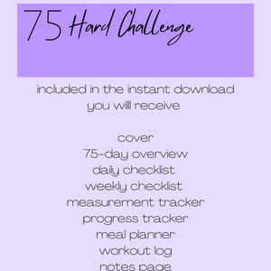 75 Hard Printable Planner 2022 Printable Planner - Etsy