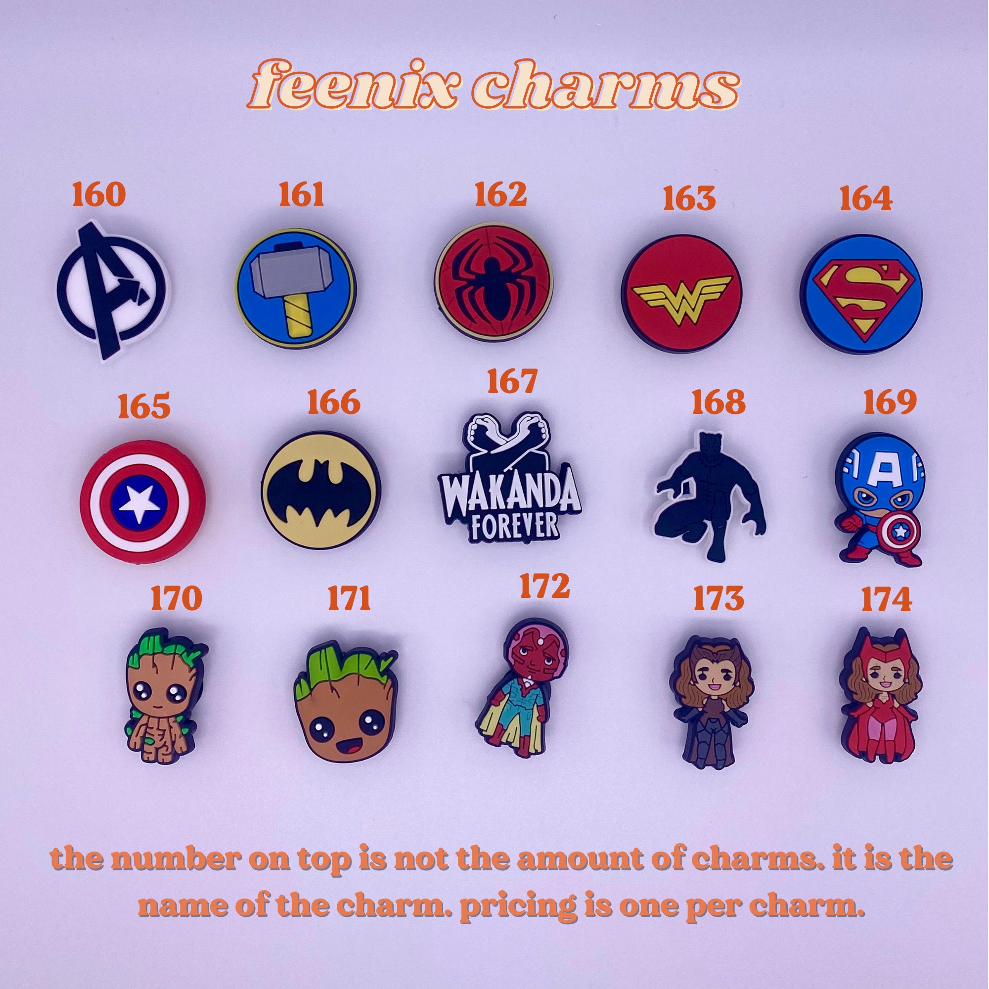 Superhero Inspired Croc Charms Character Inspired Croc - Etsy