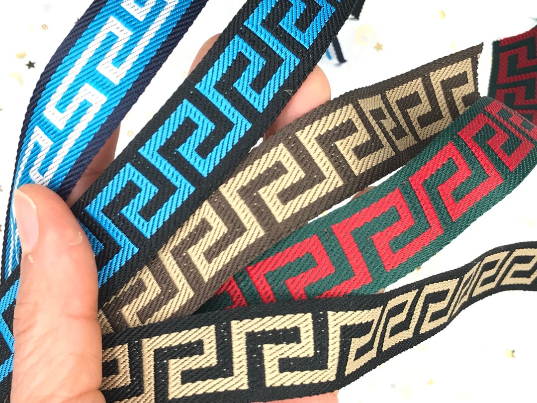 3 Yards 2cm Greek Key Ribbon, Turquoise Choker Ribbon, Shoelace, Hoodie ...