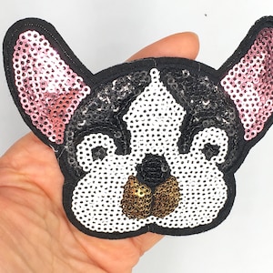 Sequins Diamond Dog Embroidered Iron on Applique Patch, Sequin Red ...
