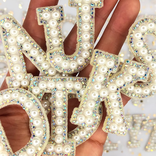Pearl Iron on Letters - Etsy