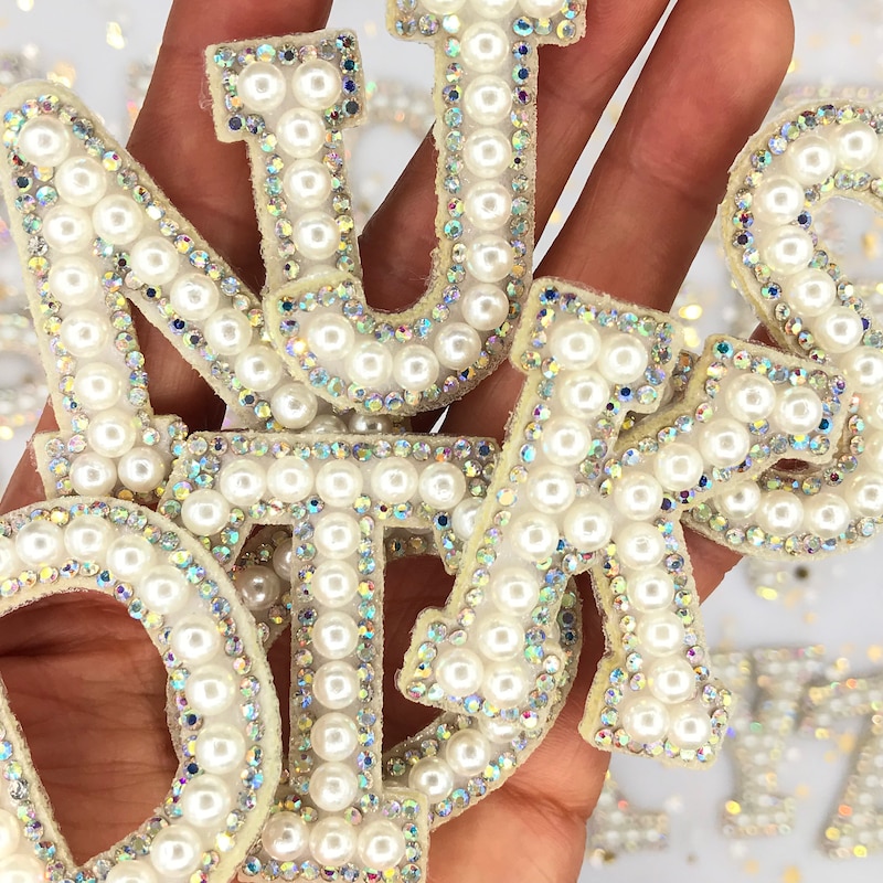 Pearl Letter Applique - Etsy