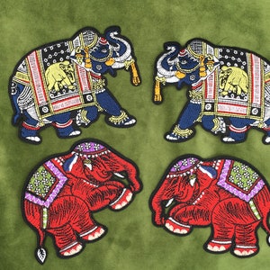 1 Embroidered Elephant Iron-on Applique Patch, Safari Animal Iron on ...