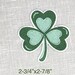 4 Leaf LUCKY IRISH CLOVER Iron-on 3 Leaf Green Clover Embroidered ...