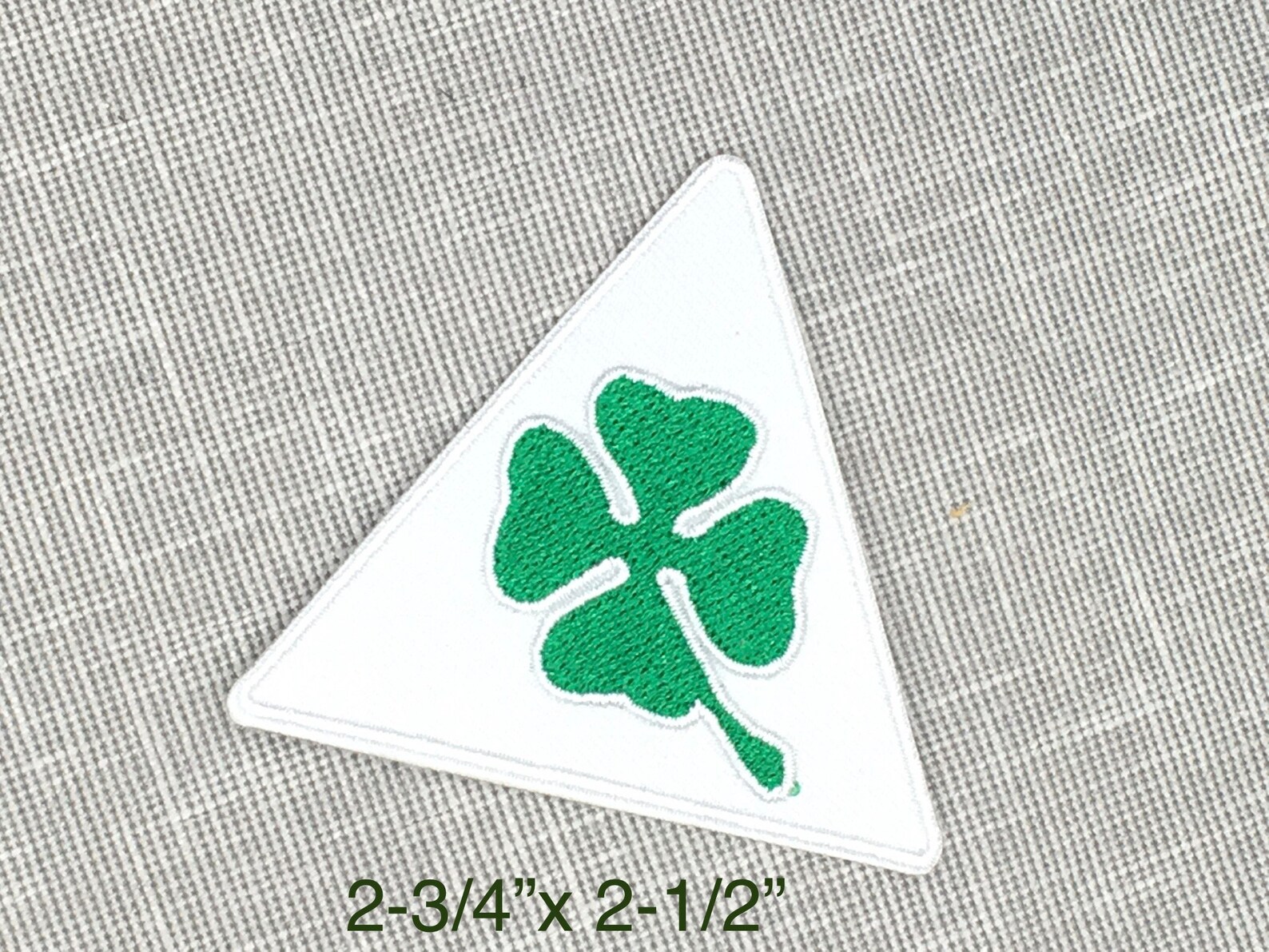 4 Leaf LUCKY IRISH CLOVER Iron-on 3 Leaf Green Clover Embroidered ...