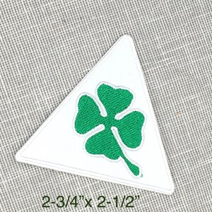 4 Leaf LUCKY IRISH CLOVER Iron-on 3 Leaf Green Clover Embroidered ...
