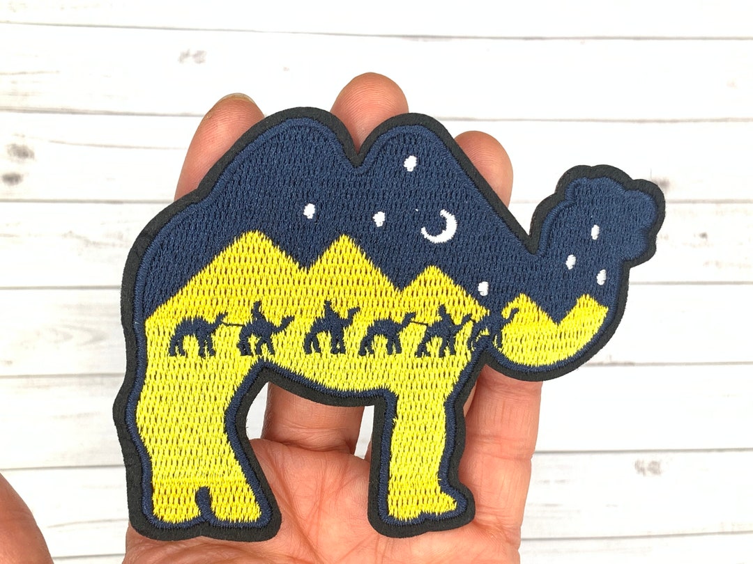 Camel Embroidery Iron on Patch, Desert 2 Humped Camel Iron on Applique, Arabian Camel Iron on ...