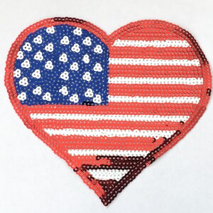 Inauguration 2025 Patch USA Red Heart Spangled Banner Iron-on Red/white ...