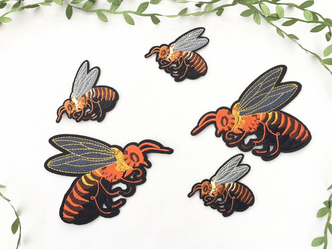 1 Embroidered Bumble Bee Iron-on Applique Patch for Jackets, Jeans. - Etsy