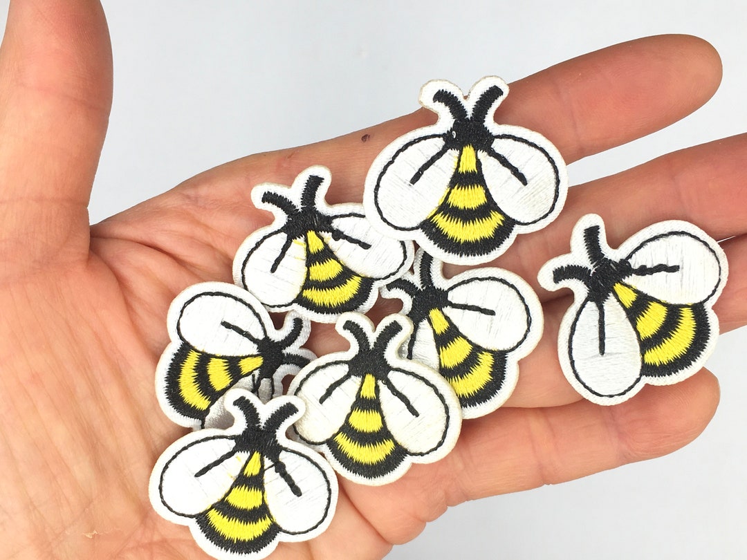 4 Pcs Embroidered Bees Iron-on Applique Patch, Bumble Bee Iron-on Patch, - Etsy