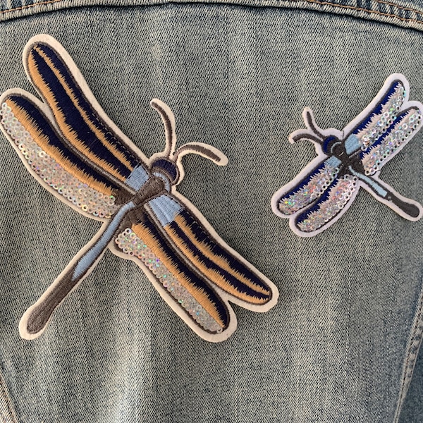 Dragonfly Sequin Applique - Etsy