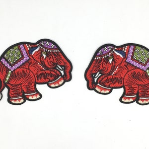 1 Embroidered Elephant Iron-on Applique Patch, Safari Animal Iron on ...