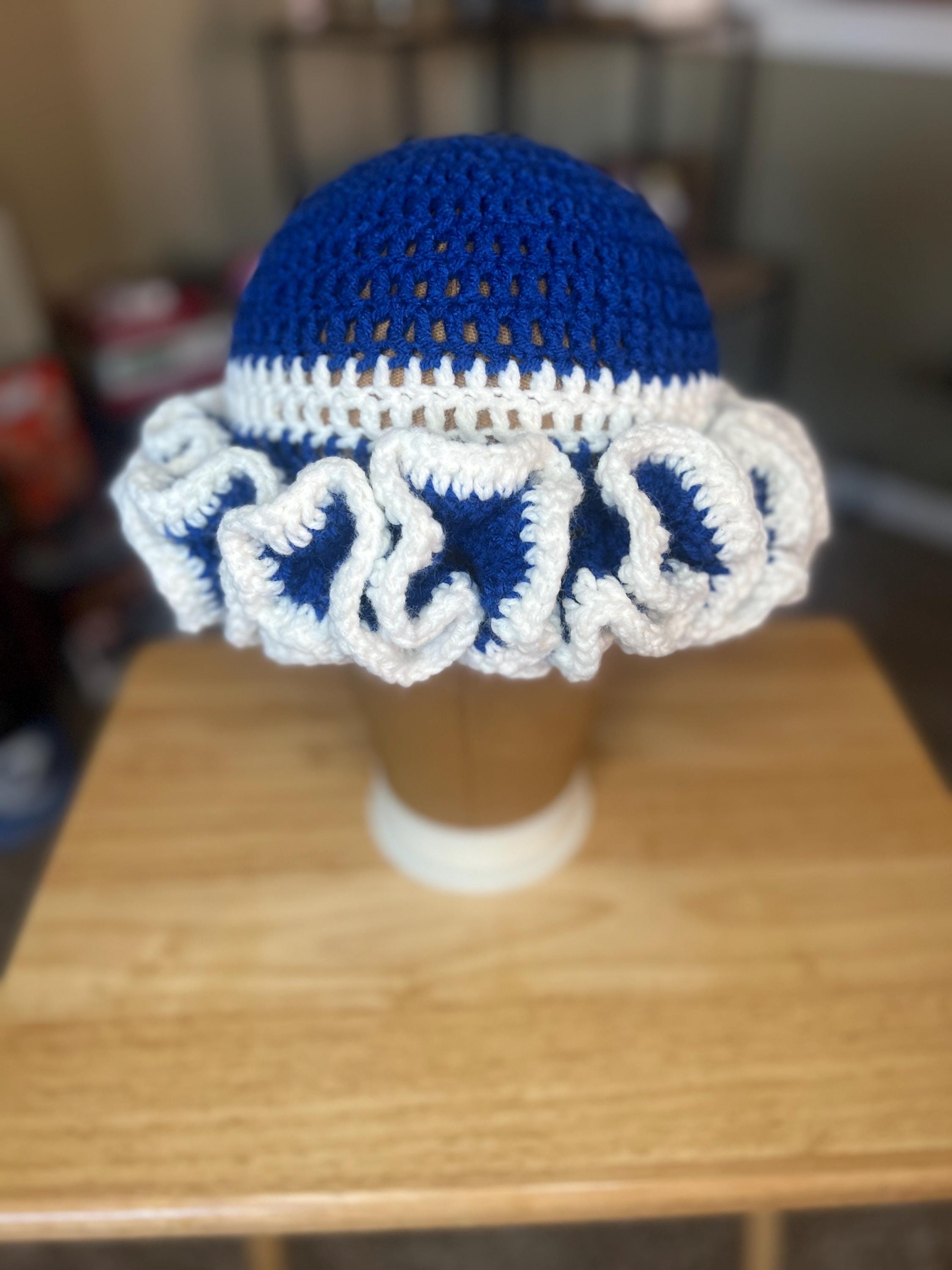 Zeta Phi Beta Crochet Ruffle Hat | Jumbo Ruffles | D9 Sorority | Zphib ...