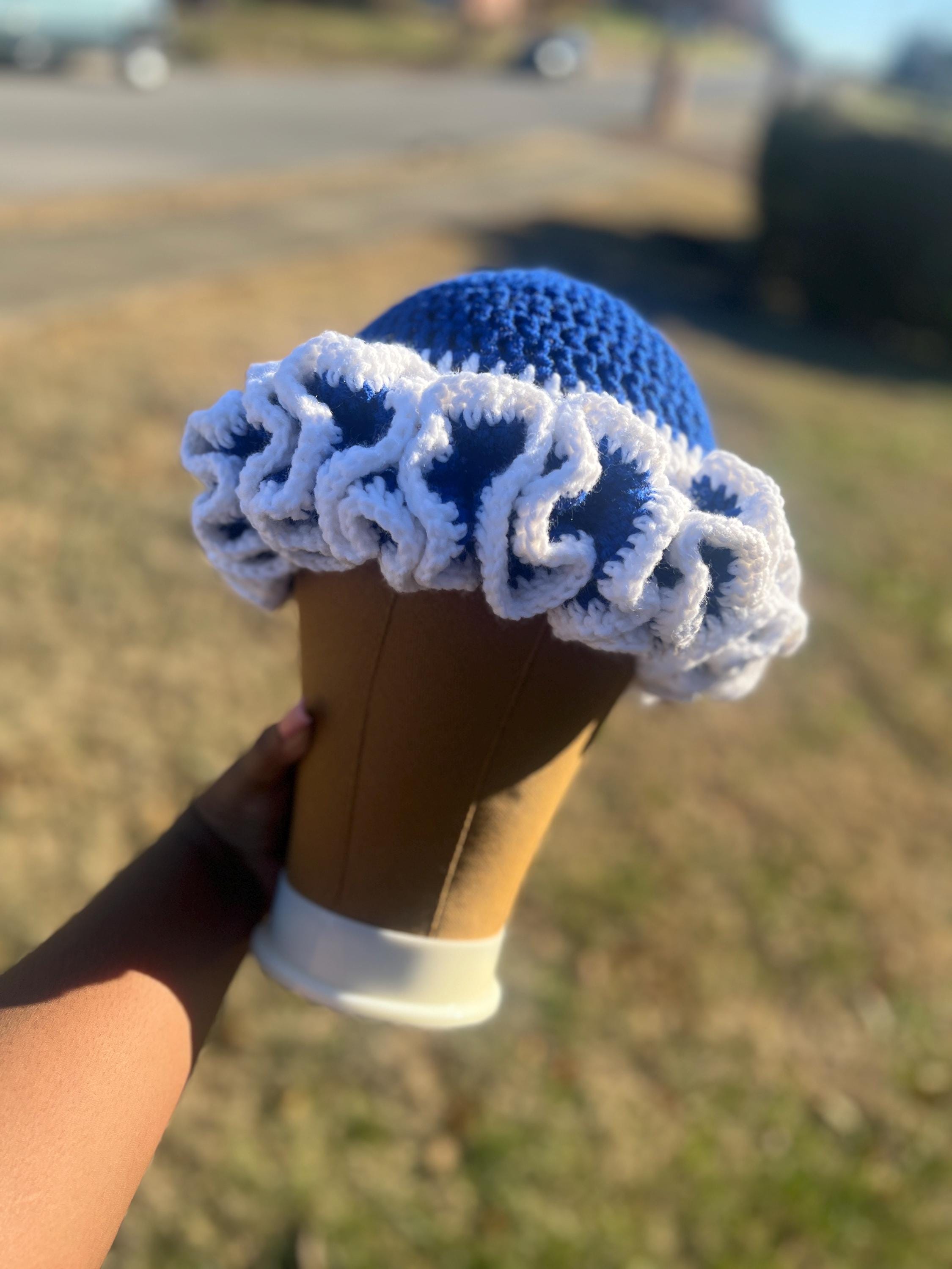 Zeta Phi Beta Crochet Ruffle Hat | Jumbo Ruffles | D9 Sorority | Zphib ...