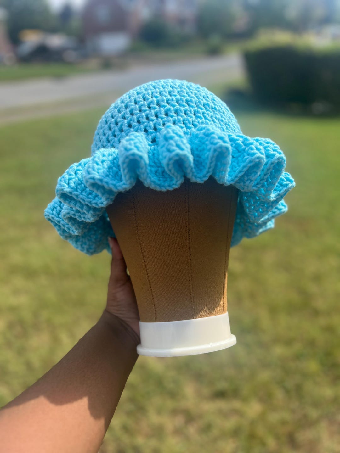 Crochet Wavy Ruffle Hat | Handmade | Custom | Personalized | Crochet ...