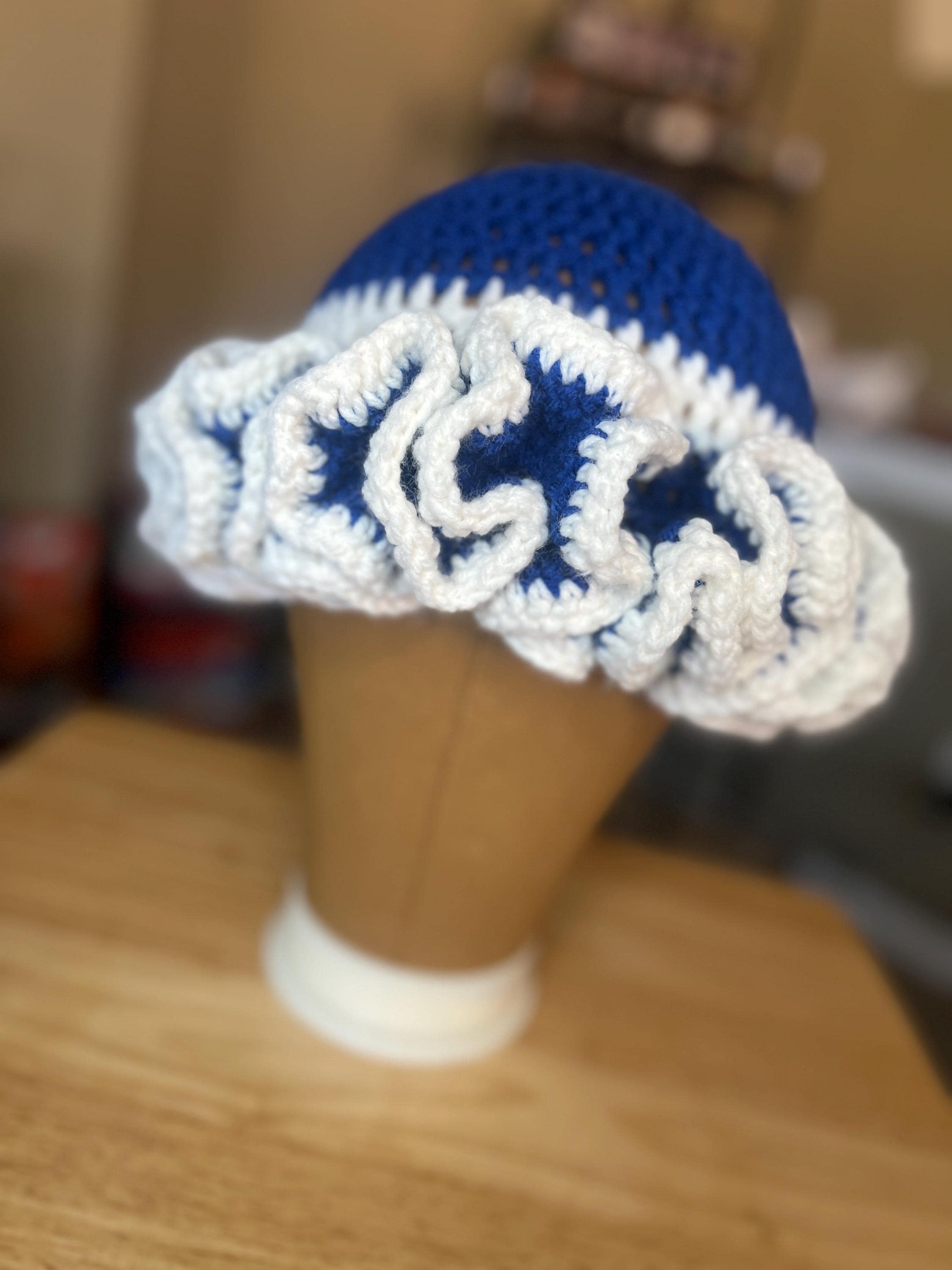 Zeta Phi Beta Crochet Ruffle Hat | Jumbo Ruffles | D9 Sorority | Zphib ...