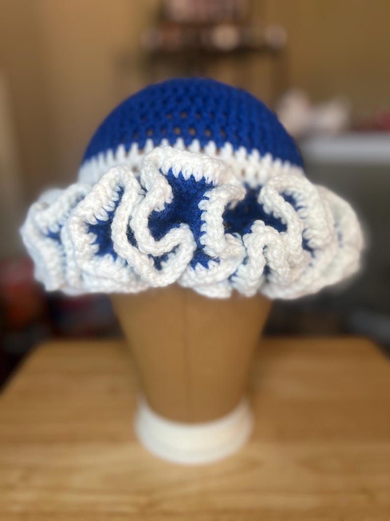 Zeta Phi Beta Crochet Ruffle Hat | Jumbo Ruffles | D9 Sorority | Zphib ...