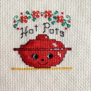 Mini Cross Stitch Hot Pots Cooking Completed Finished for Crafts DIY ...