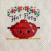 Mini Cross Stitch Hot Pots Cooking Completed Finished for Crafts DIY ...
