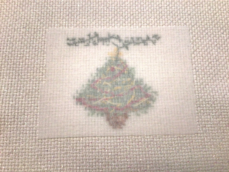 Mini Cross Stitch Christmas Tree Completed Finished for Crafts DIY ...