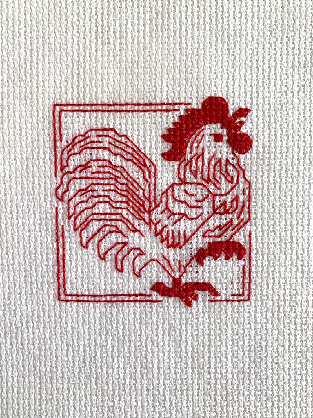 Mini Cross Stitch Rooster Kitchen Completed Finished for Crafts DIY ...