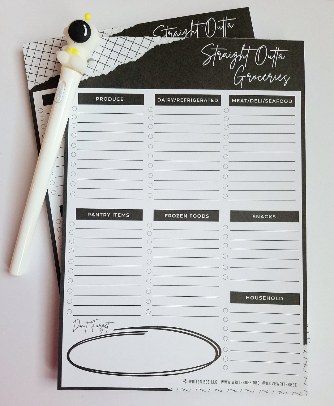 Straight Outta Groceries Notepad | Grocery Notepad | Grocery List ...